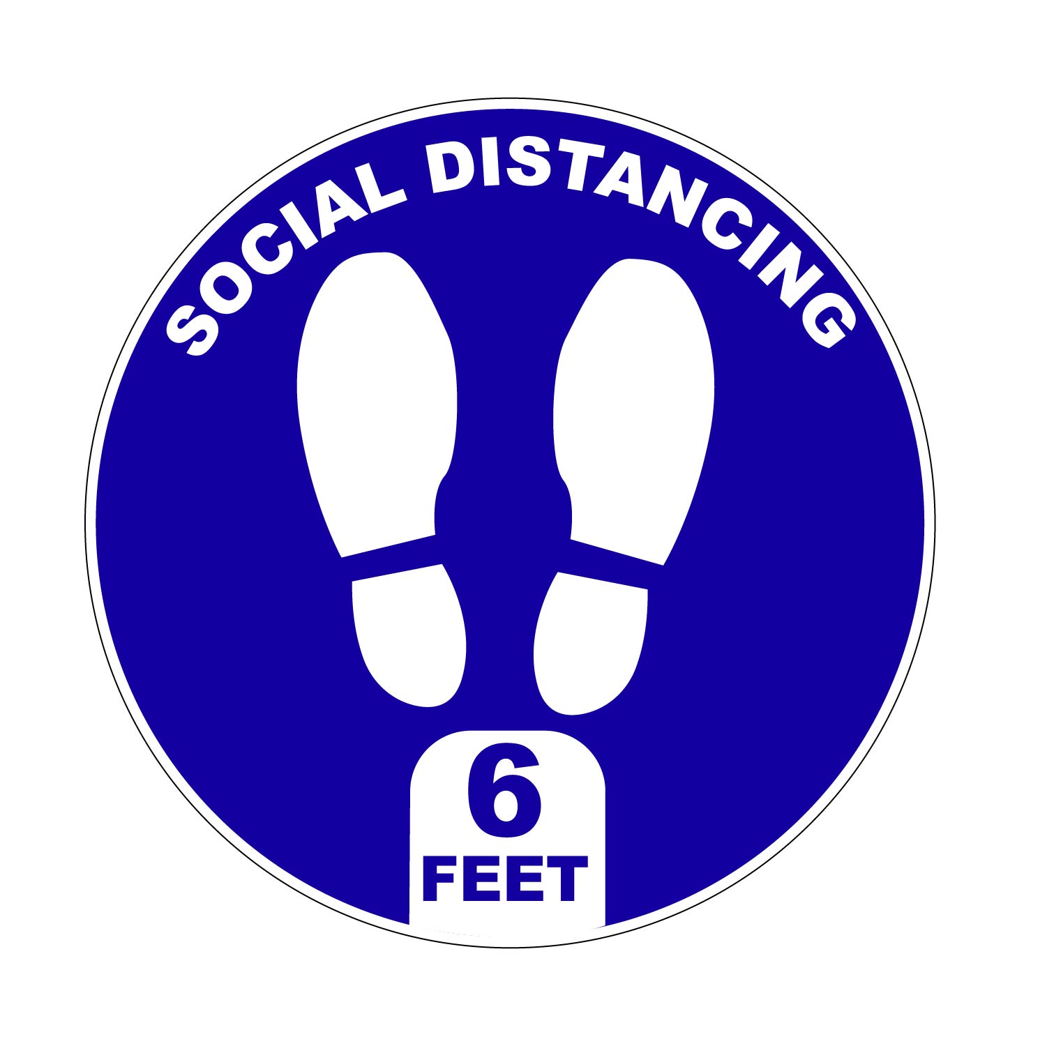 Social Distancing Floor Decals 18 Mixture Signs